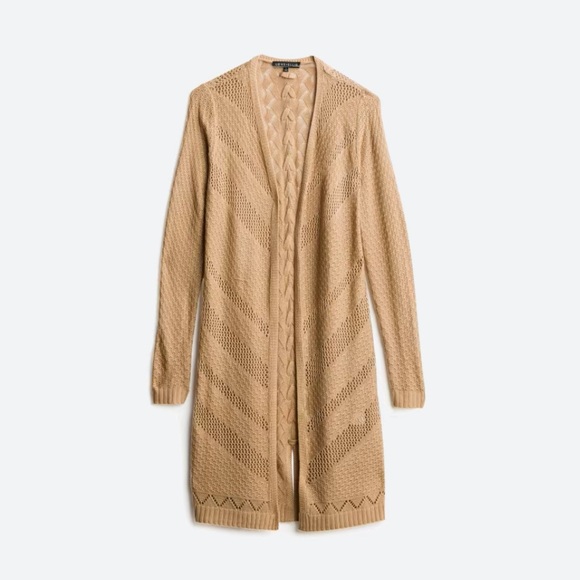 love ellie | Sweaters | Anastasia Braid Detail Pointelle Duster ...